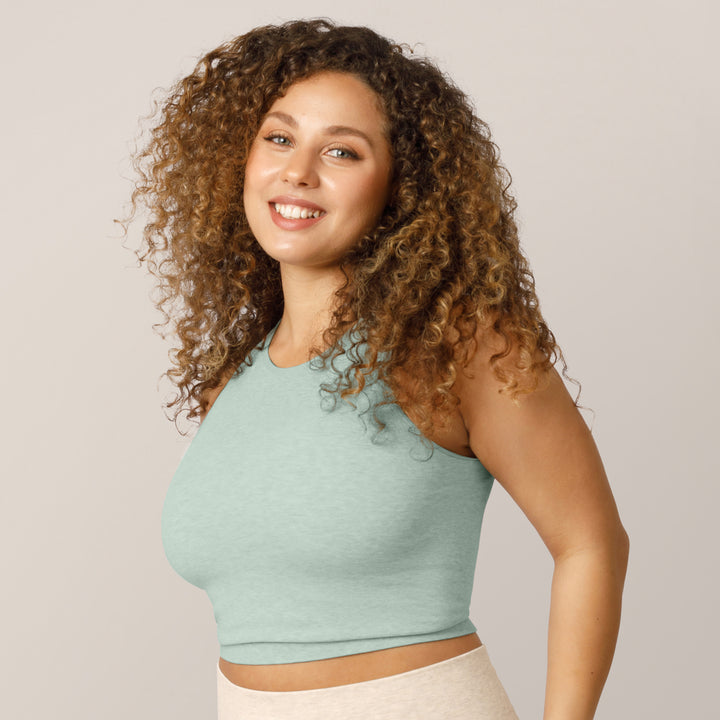 Sublime® Bamboo Maternity & Nursing Longline Bra | Oatmeal Heather ...